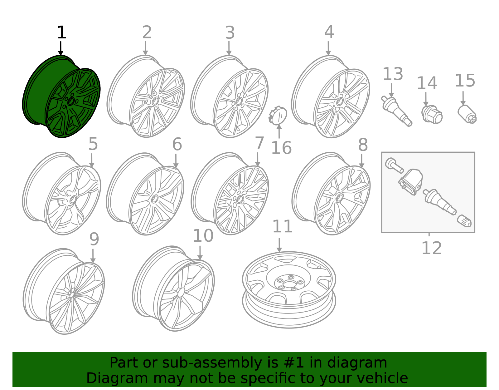 2015-2017 Ford Mustang | Wheel, Alloy | FR3Z-1007-H | Walls' Ford Parts