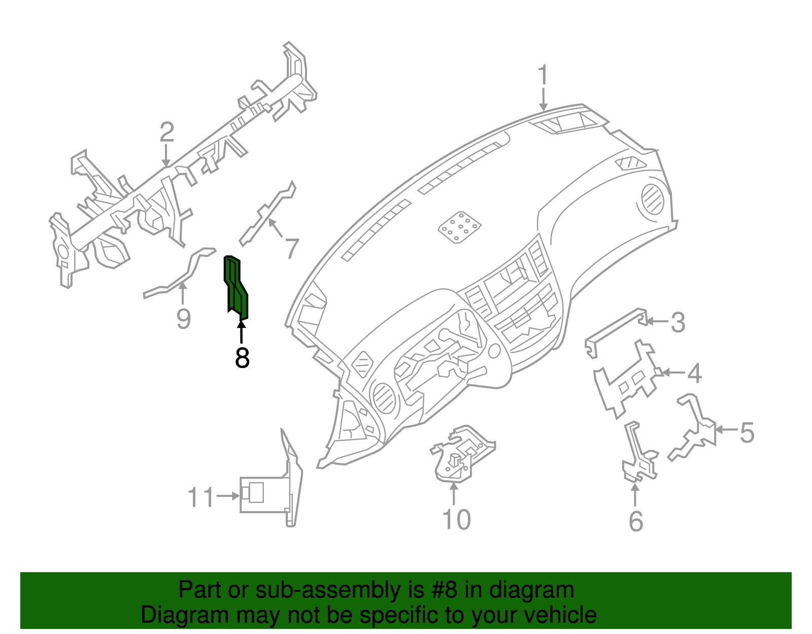 68170-3JA0A - Stay Bracket 2013-2020 Nissan Pathfinder | Sullivan ...