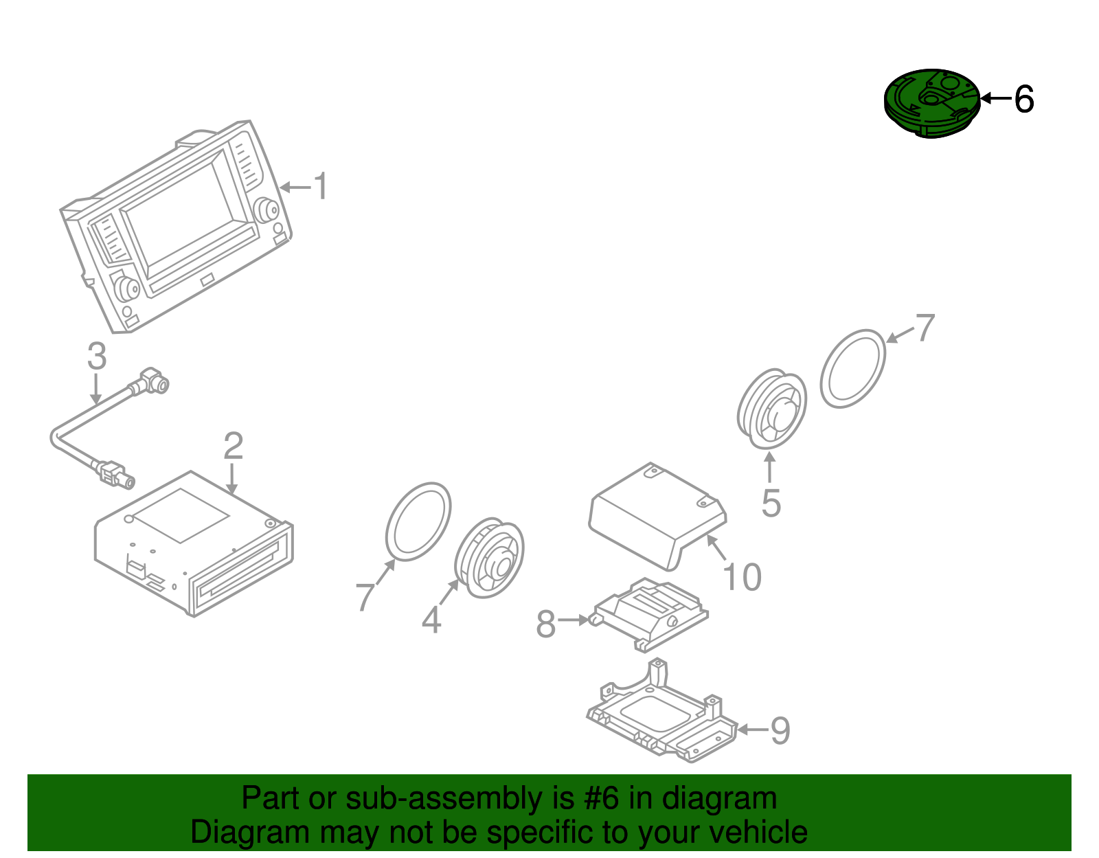 5G0-035-621 - High-Quality Speaker for 2014-2021 Volkswagen ...