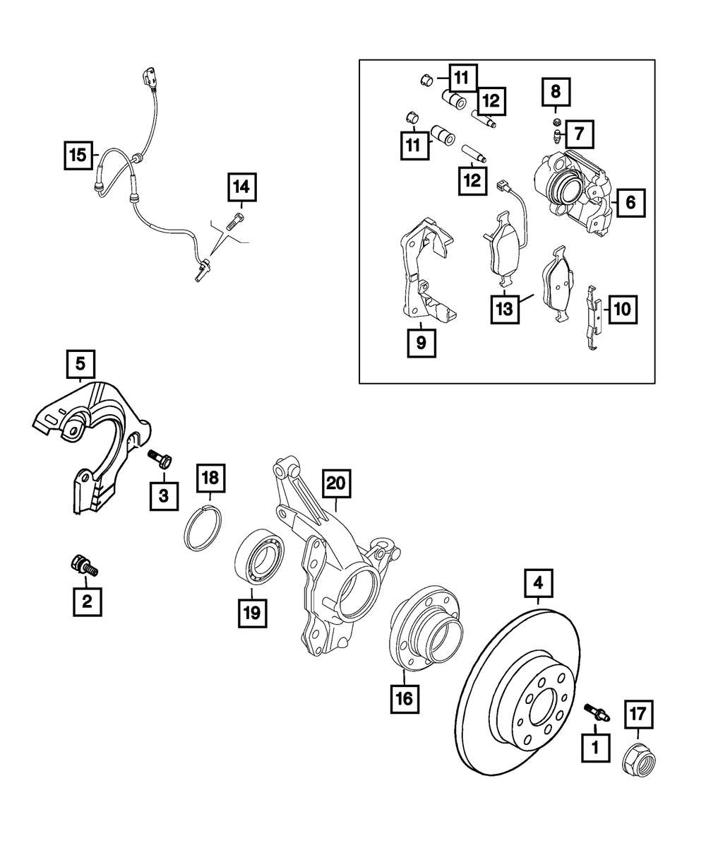 68281390AA - Brake Pads 2015-2020 Ram ProMaster City | The Official ...