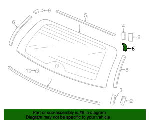 73228-T0A-A01 - Corner Molding 2012-2013 Honda CR-V | Honda Parts Online