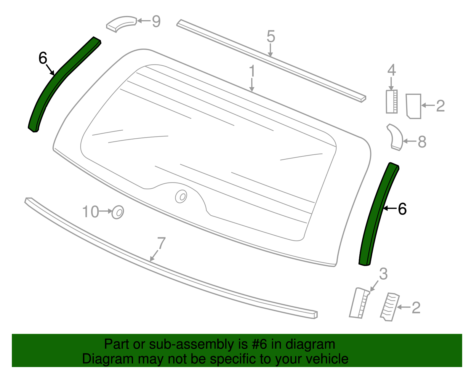 73226-T0A-000 - 2012-2013 Honda CR-V - Rubber B Windshield Dam | Honda ...