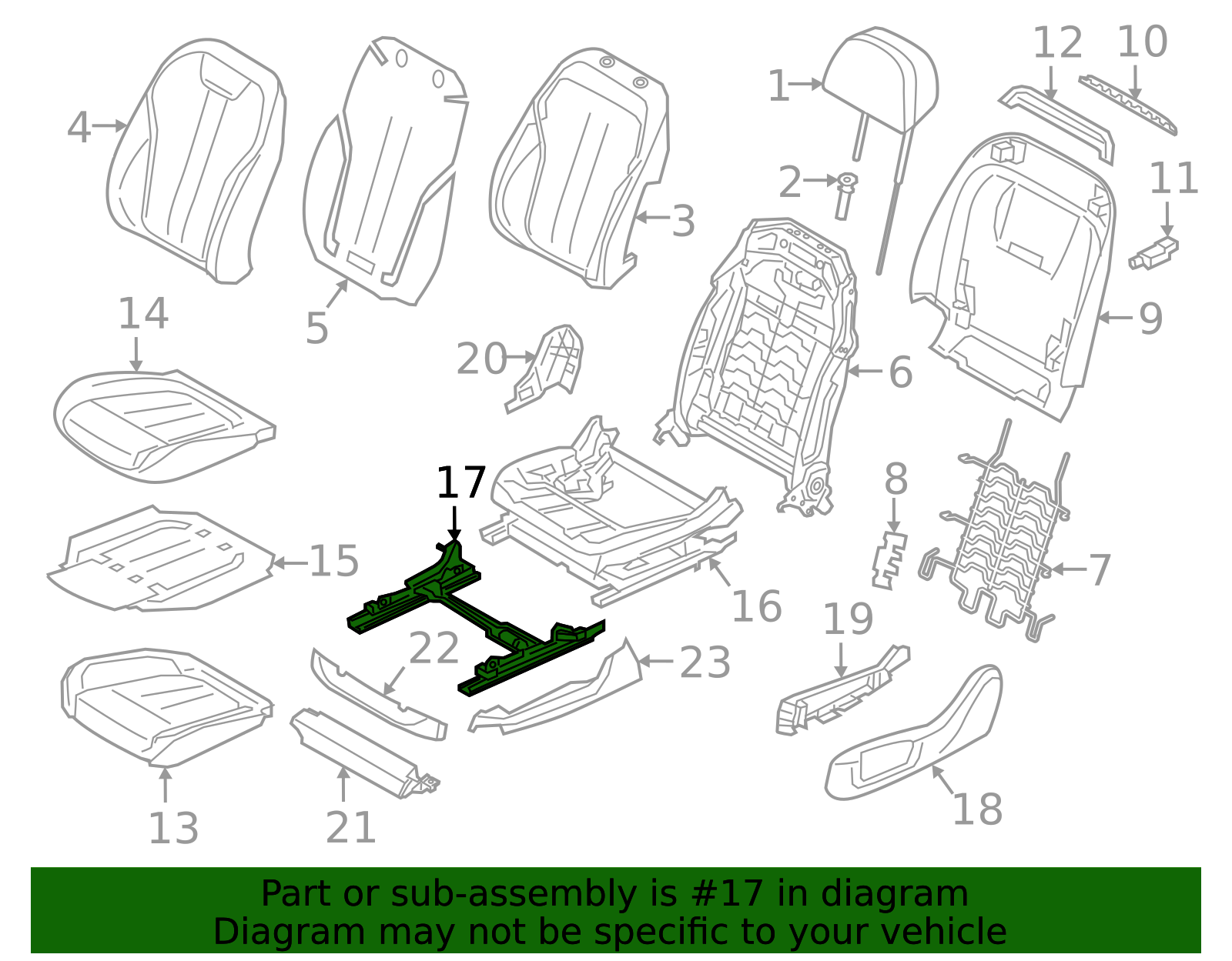 52-10-7-454-052 - Seat Track 2016-2023 BMW | BMW Auto Parts Warehouse