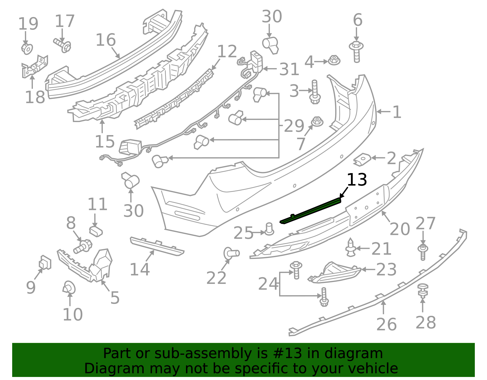 2013-2020 Lincoln MKZ | Reflector Assembly Rear | DP5Z-15A448-B | Walls ...