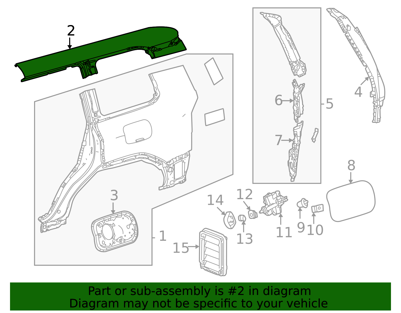 Genuine Official Toyota Roof Rail part# 61017-60020 for 2024-2025 ...