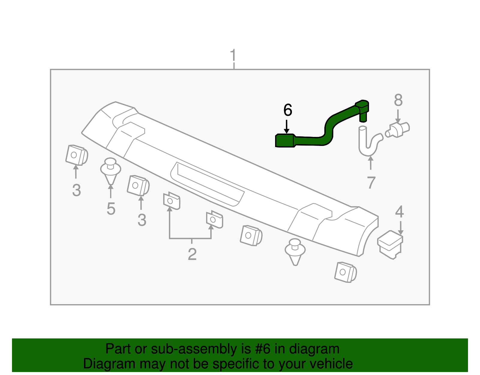 76864-SZA-A21 - 2009-2015 Honda Pilot - Tube Rear | All Discount Parts ...
