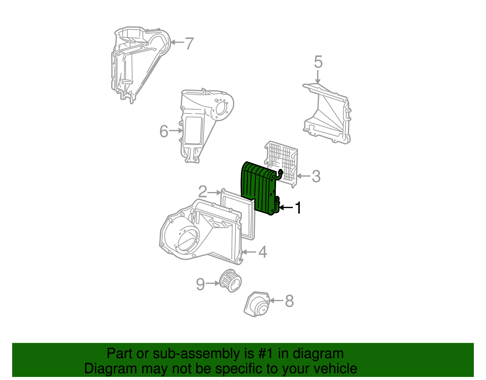 1994-1999 GM Evaporator Core 52478863 | Capital Chevy Parts