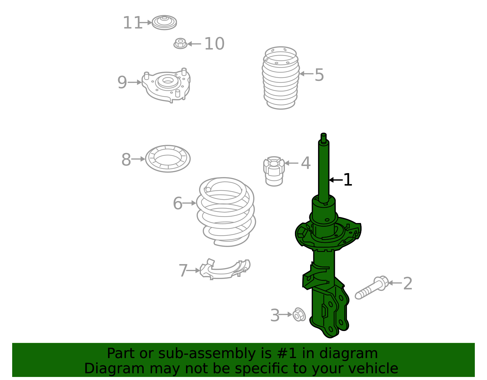 Genuine Suspension Strut for 2022-2024 Hyundai Tucson | Part# 54651 ...