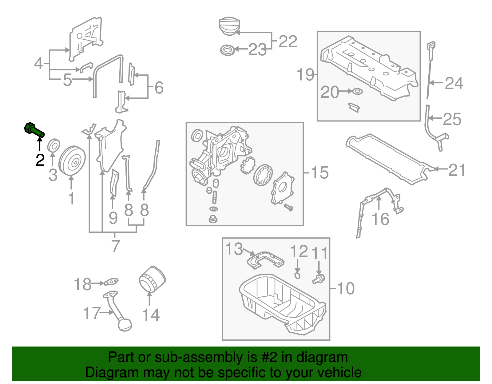 23127-26810 - Crankshaft Pulley Bolt - 2000-2011 Hyundai Accent | World ...