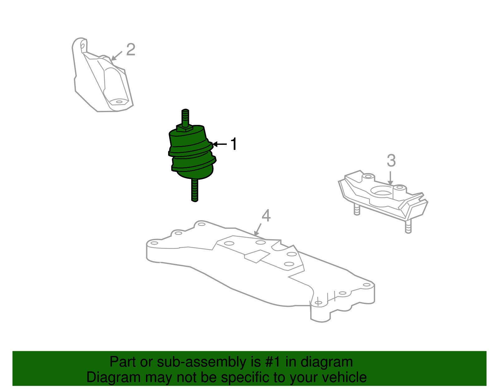 2010-2015 Chevrolet Camaro Engine Mount 92249011 | Shop Matick Buick GMC