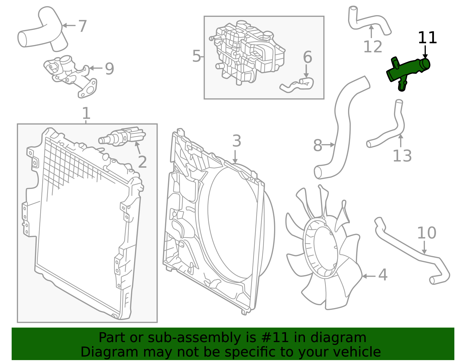 2022-2026 Toyota Tundra Engine Coolant Inlet Flange 16322-F4012 ...