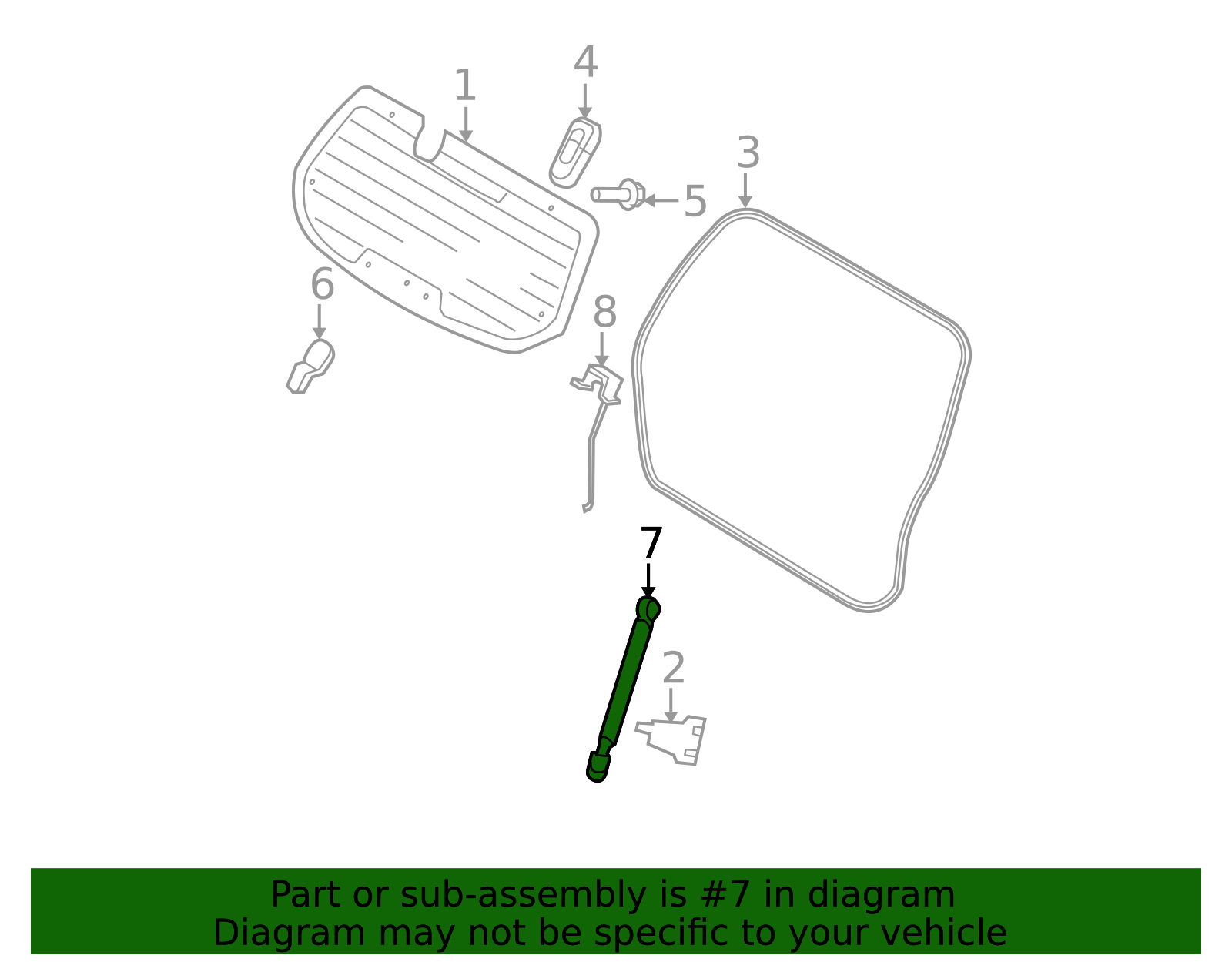 2005-2010 Kia Sportage Lift Cylinder 87170-1F100 | OEM Parts Online