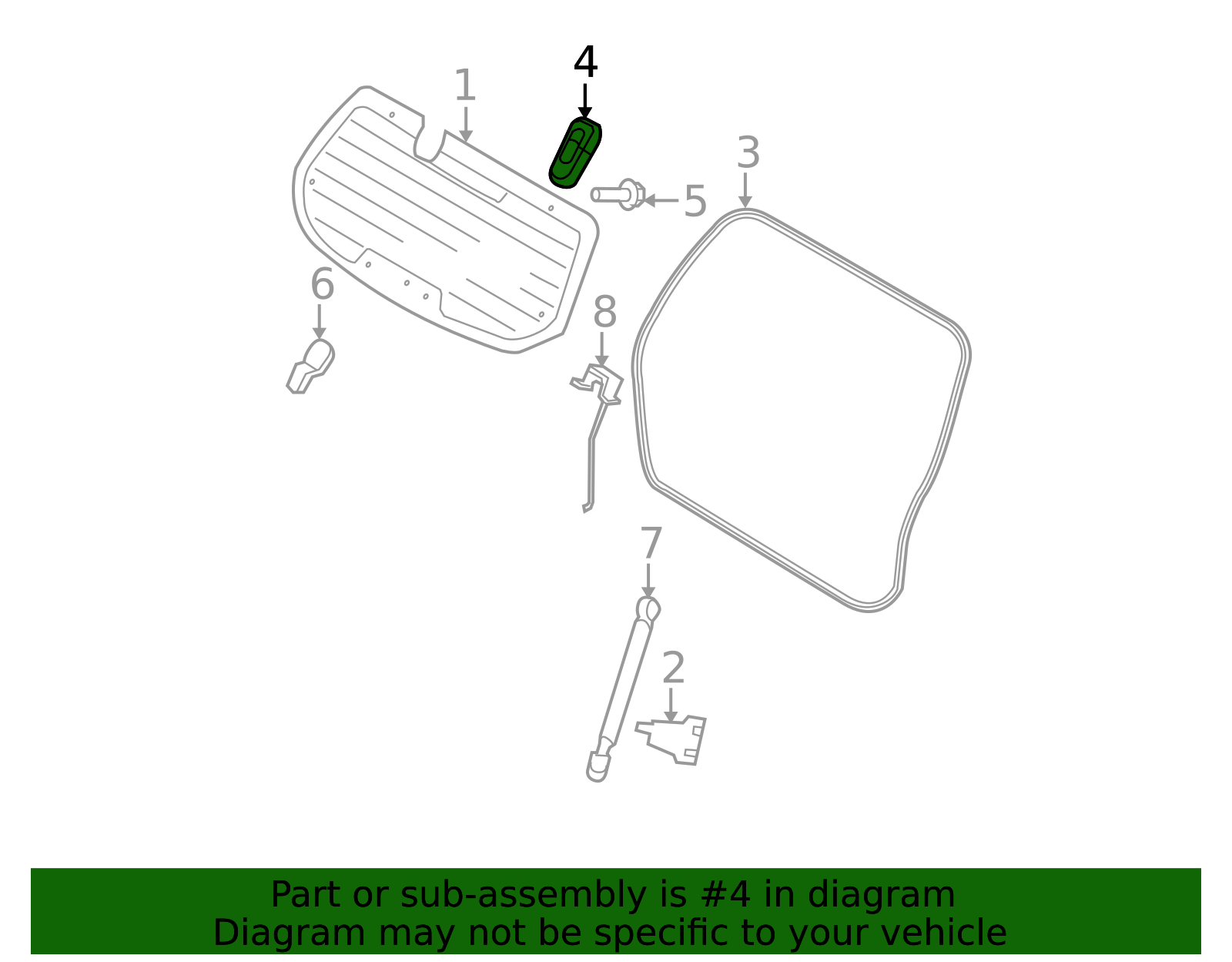 87150-1F001 - Hinge 2005-2010 Kia Sportage | Kia.Parts Store