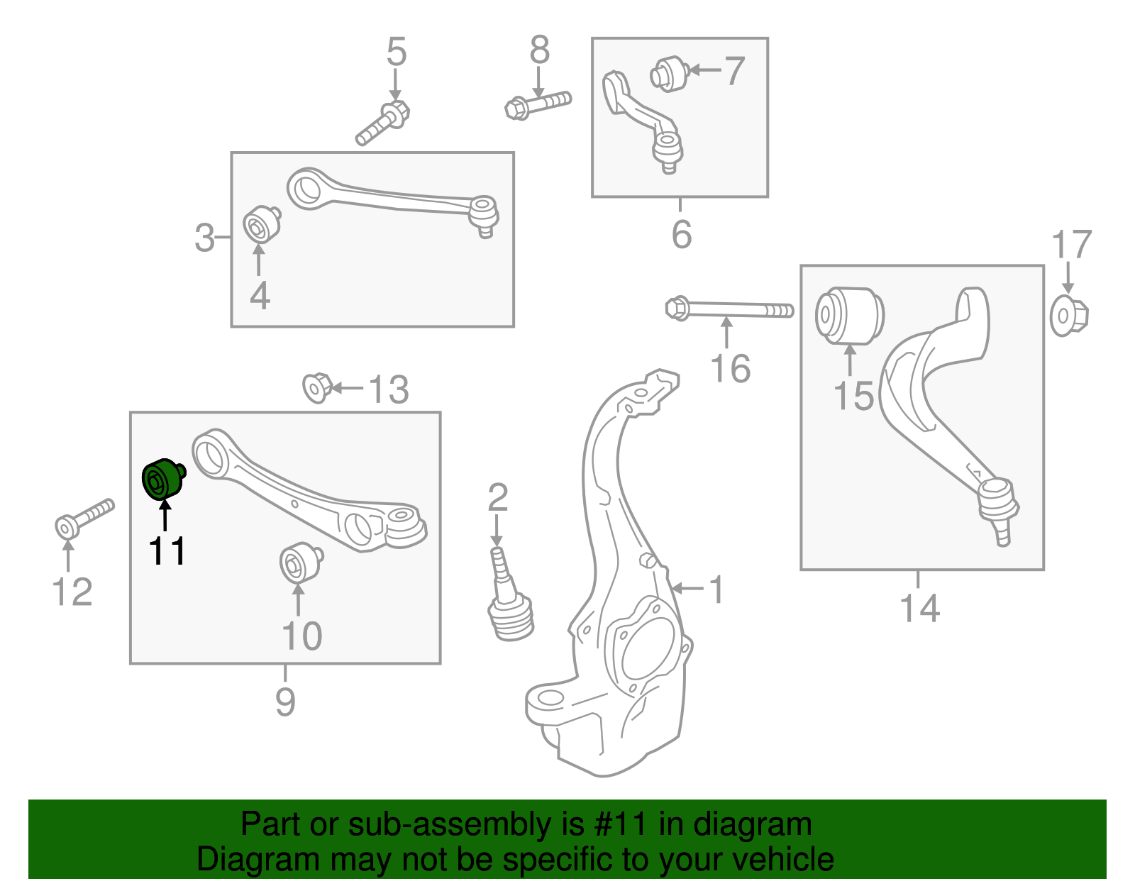 2008-2025 Audi Ft Lower Control Arm Inner Bushing 8K0-407-182-B | Audi ...