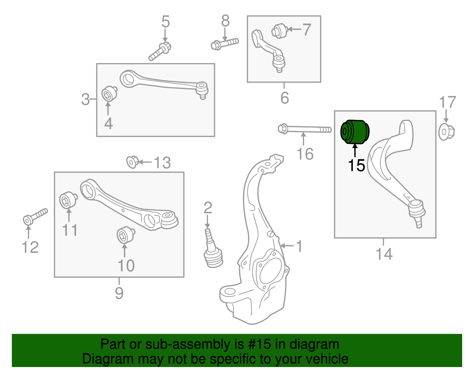 4G0-407-183-B - Rear Lower Control Arm Bushing 2012-2018 Audi | Audi ...