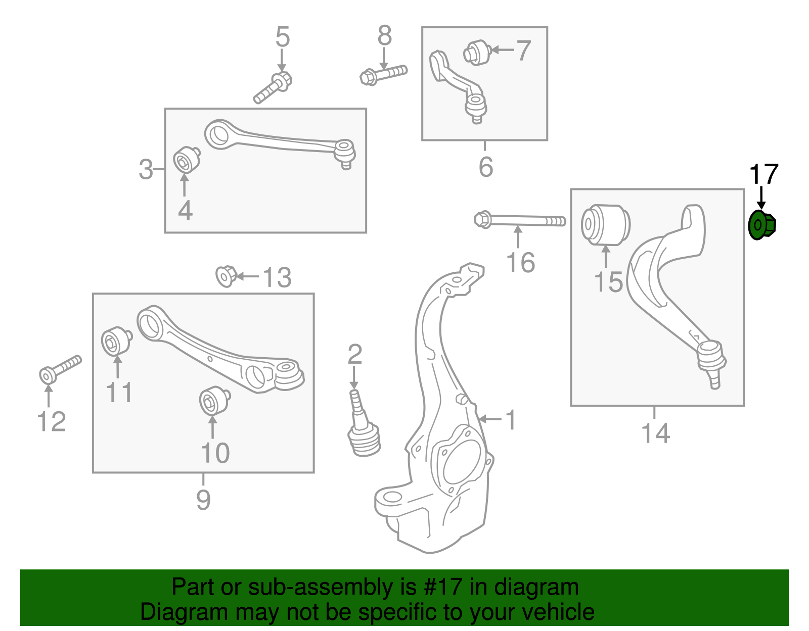 2011-2018 Audi Ft Lower Control Arm Lock Nut WHT-003-684 | Genuine Audi ...