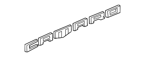 84116450 - Front Fender Vehicle Name Plate 2018-2024 Chevrolet Camaro ...