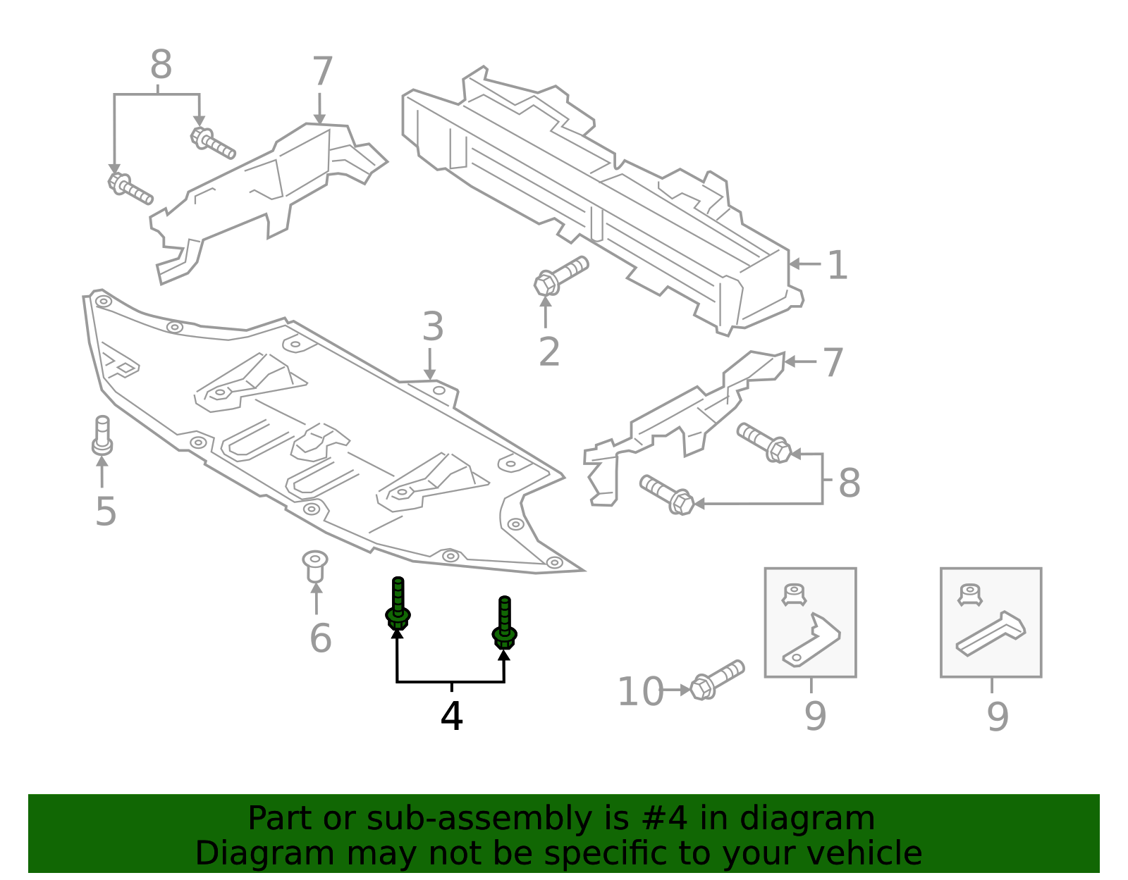 11274-06257-K - High-Quality Radiator Support Splash Shield Bolt for ...