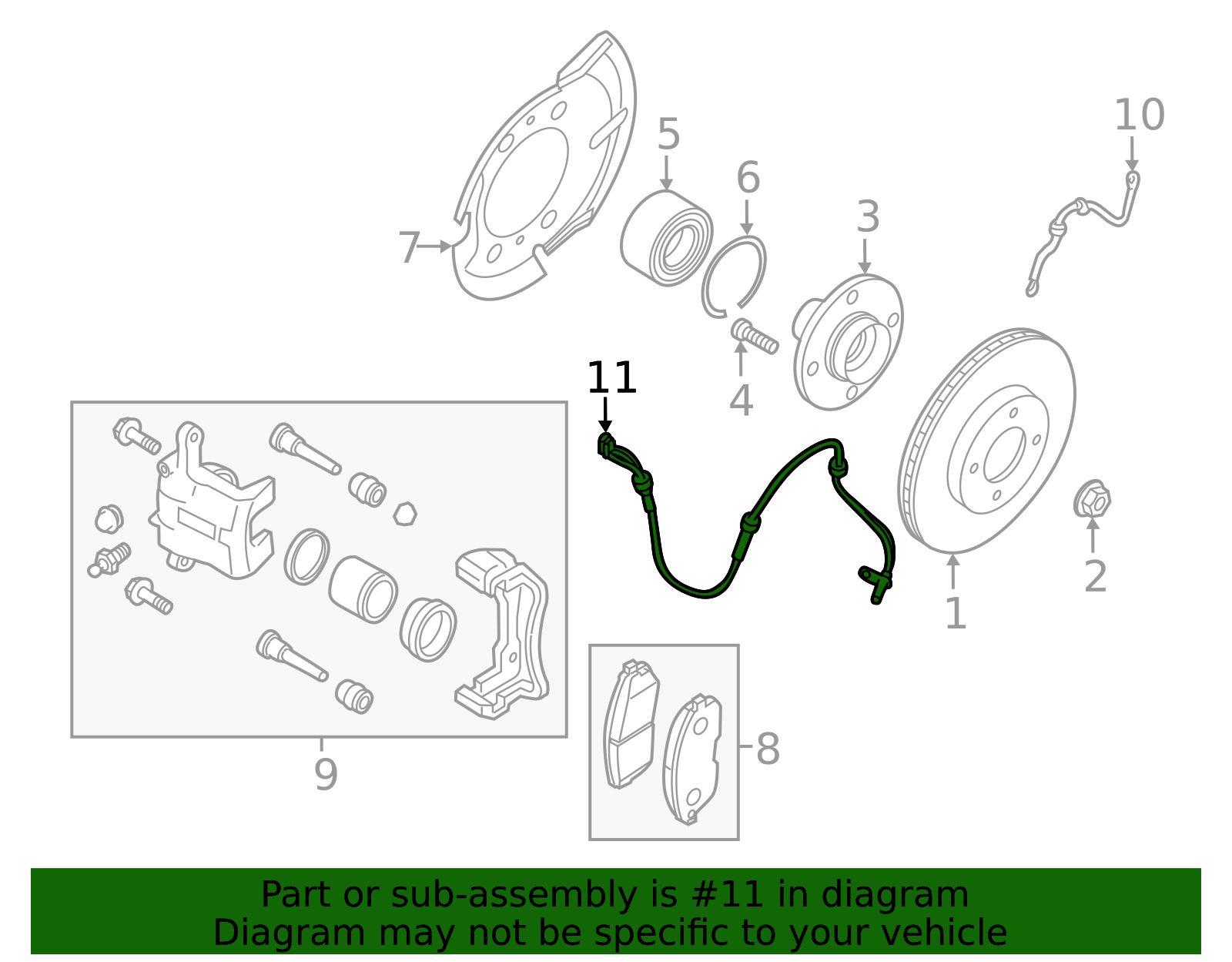 2018-2025 Nissan ABS Sensor 47910-5RA0A | TascaParts.com
