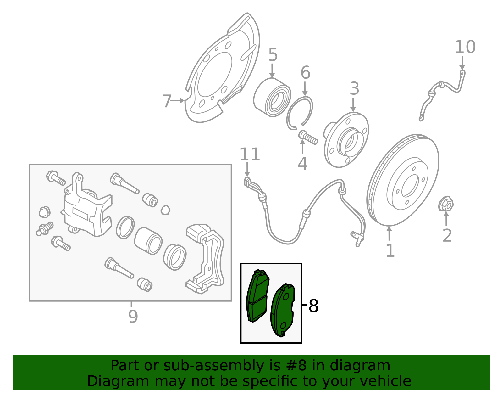 D1060-6LE0A - Pad Kit-Disc Brake, Front 2020-2025 Nissan | Nissan Parts ...