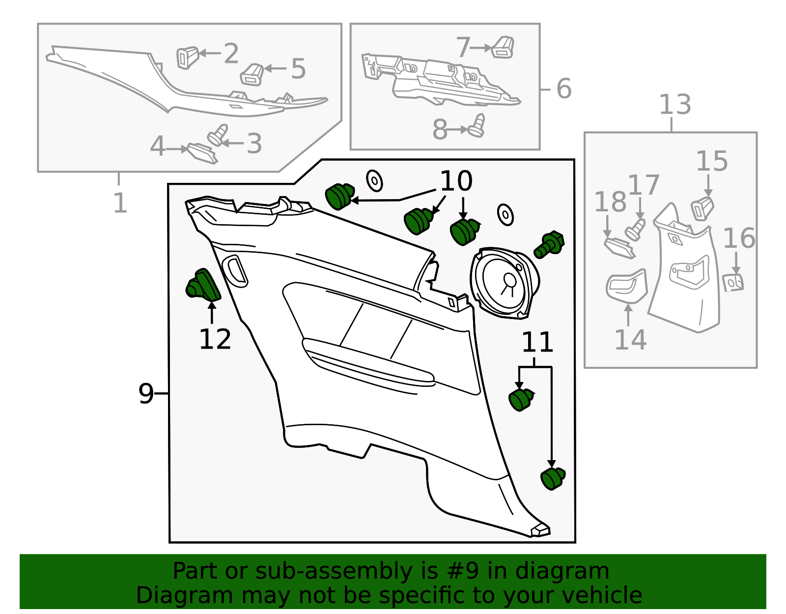 22838907 - High-Quality Lower Quarter Trim for 2012-2014 Cadillac CTS ...