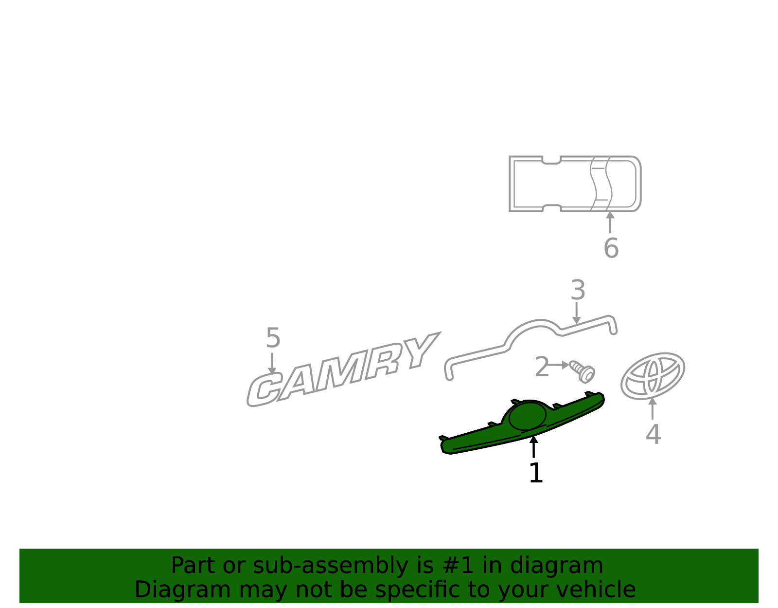 2010-2011 Toyota Camry Deck Lid Finish Panel 76811-33270 | Toyota Parts ...