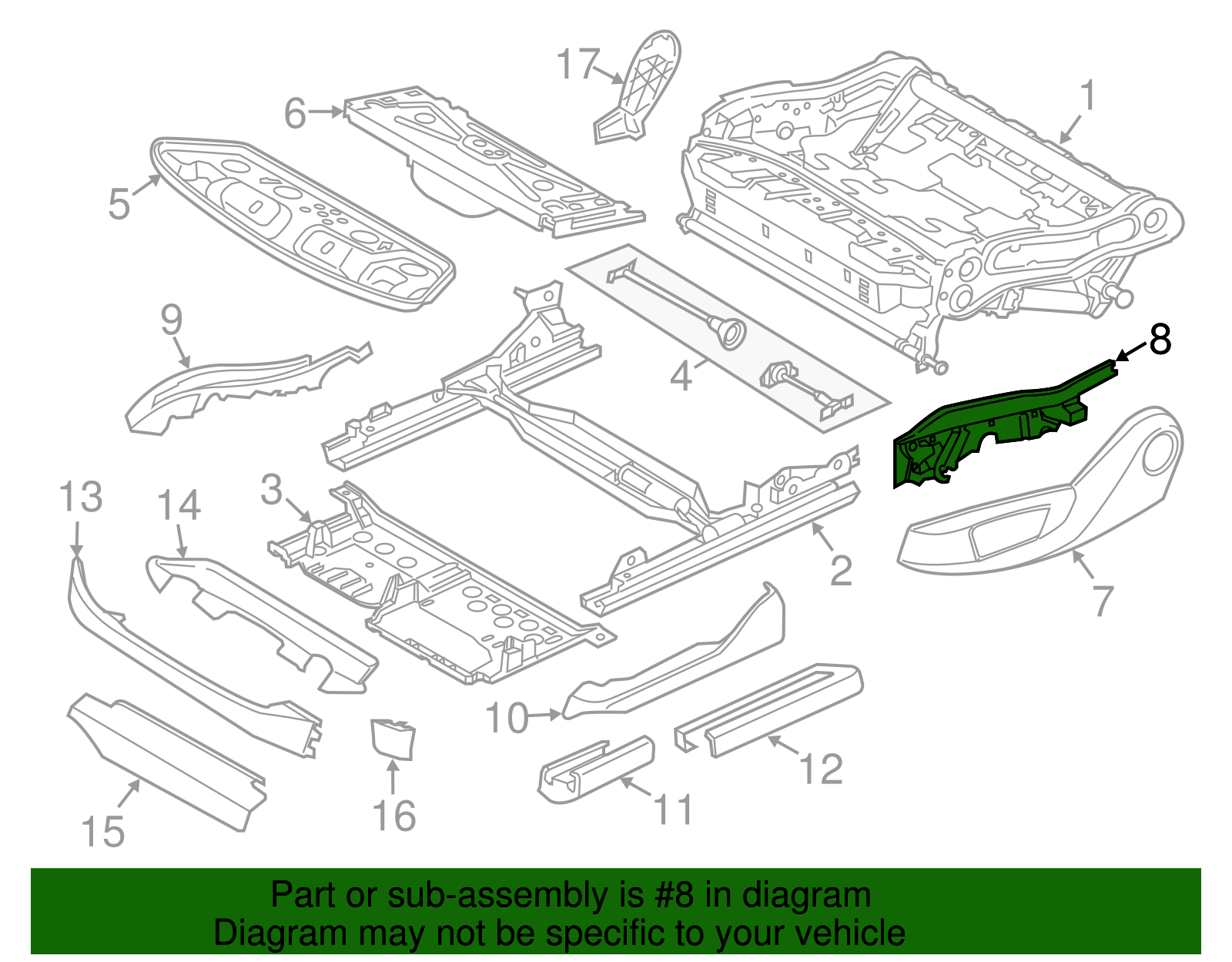 2013-2023 BMW Outer Finish Panel Support 52107317459 | OEM Parts Online