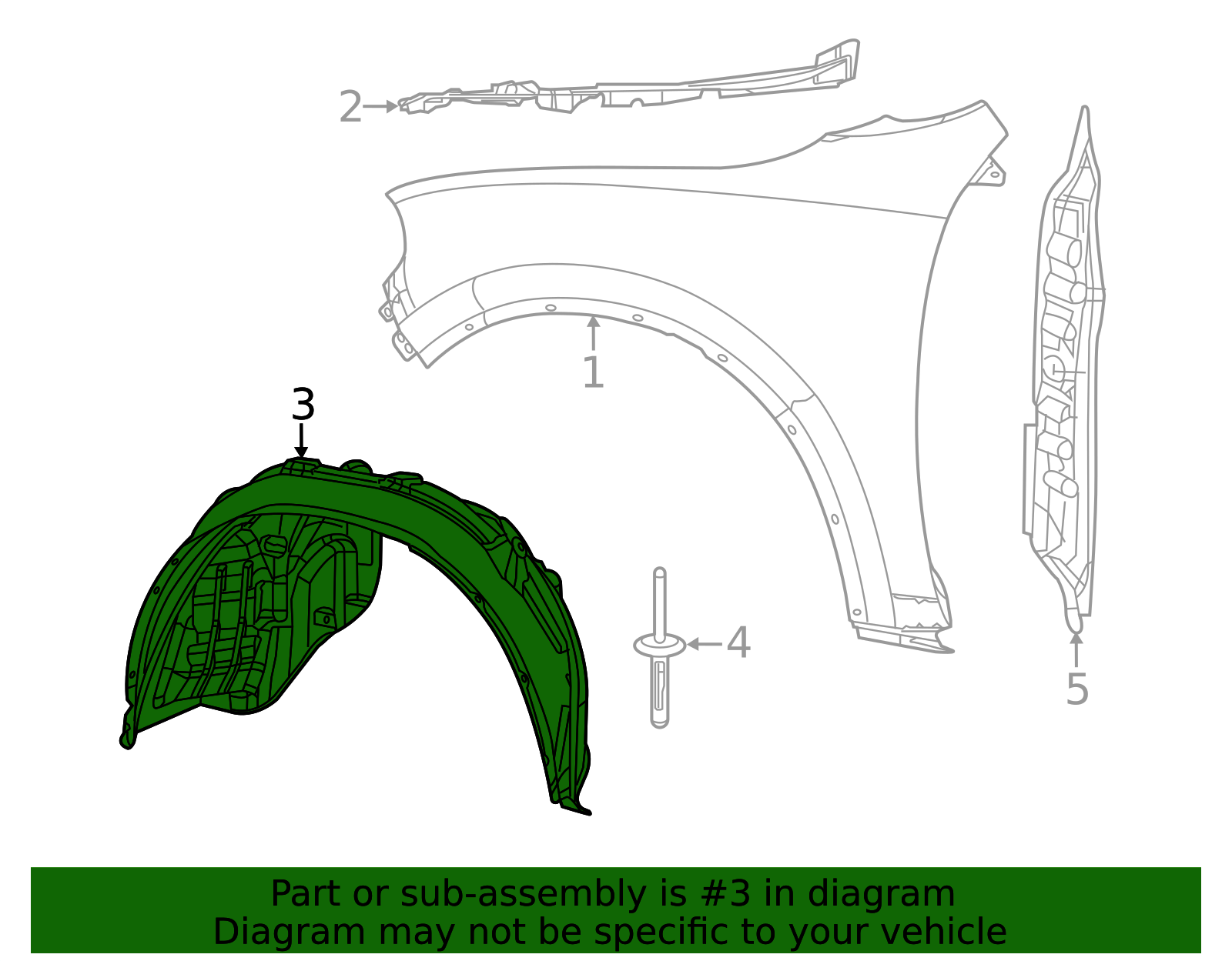 Fender Liner 68504093AA | Mopar Parts Canada