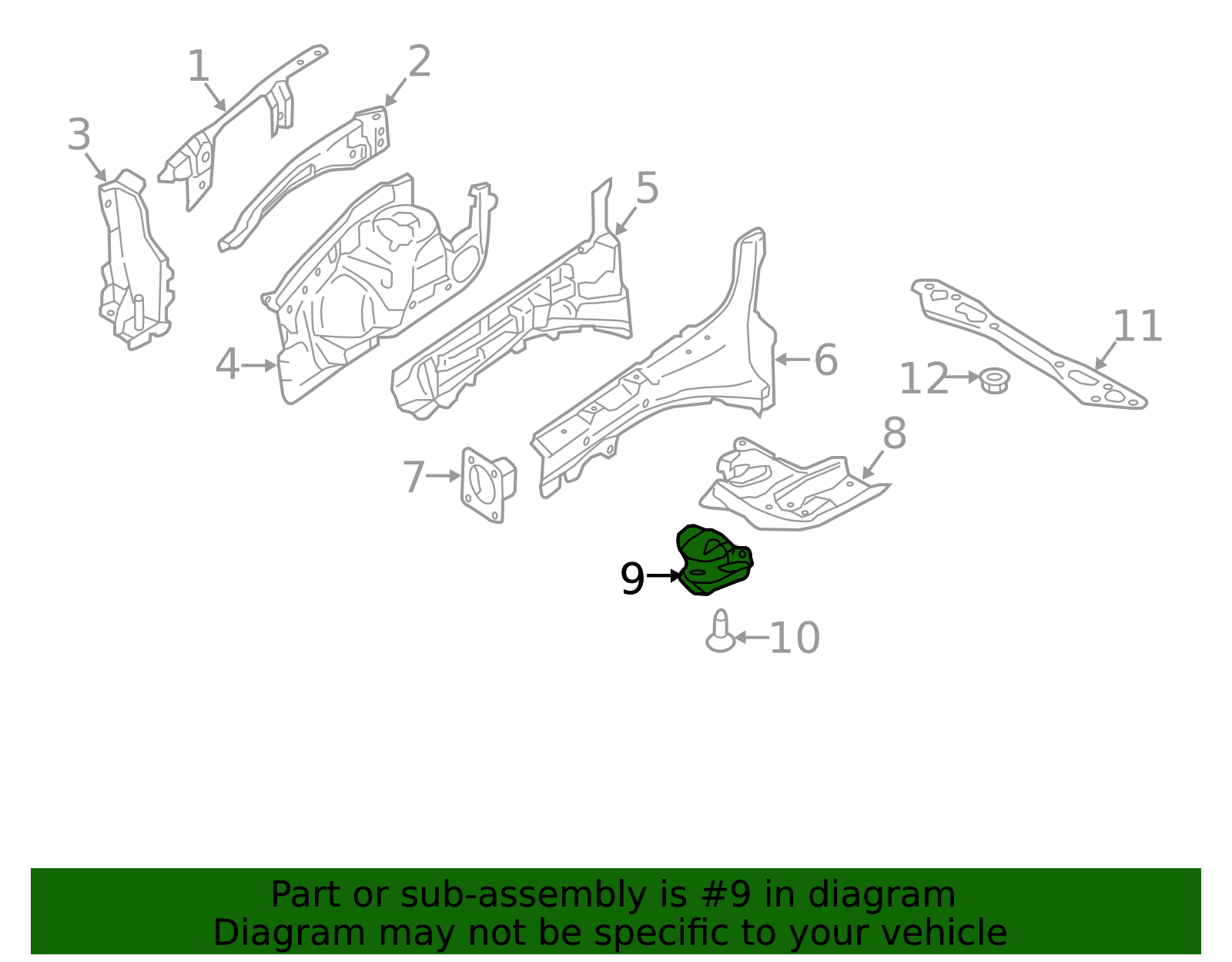 2016-2024 Ford | Lower Bracket | F2GZ-5A099-C | Walls' Ford Parts