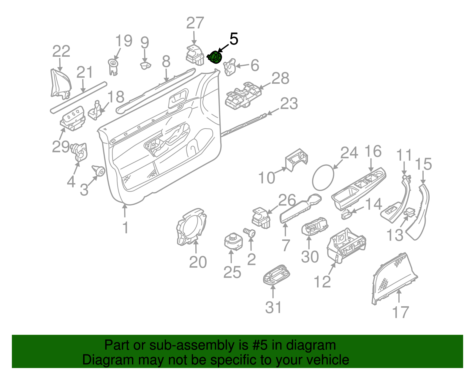 6Q0-868-297 - Door Trim Panel Retainer 2005-2016 Volkswagen | OEM VW ...