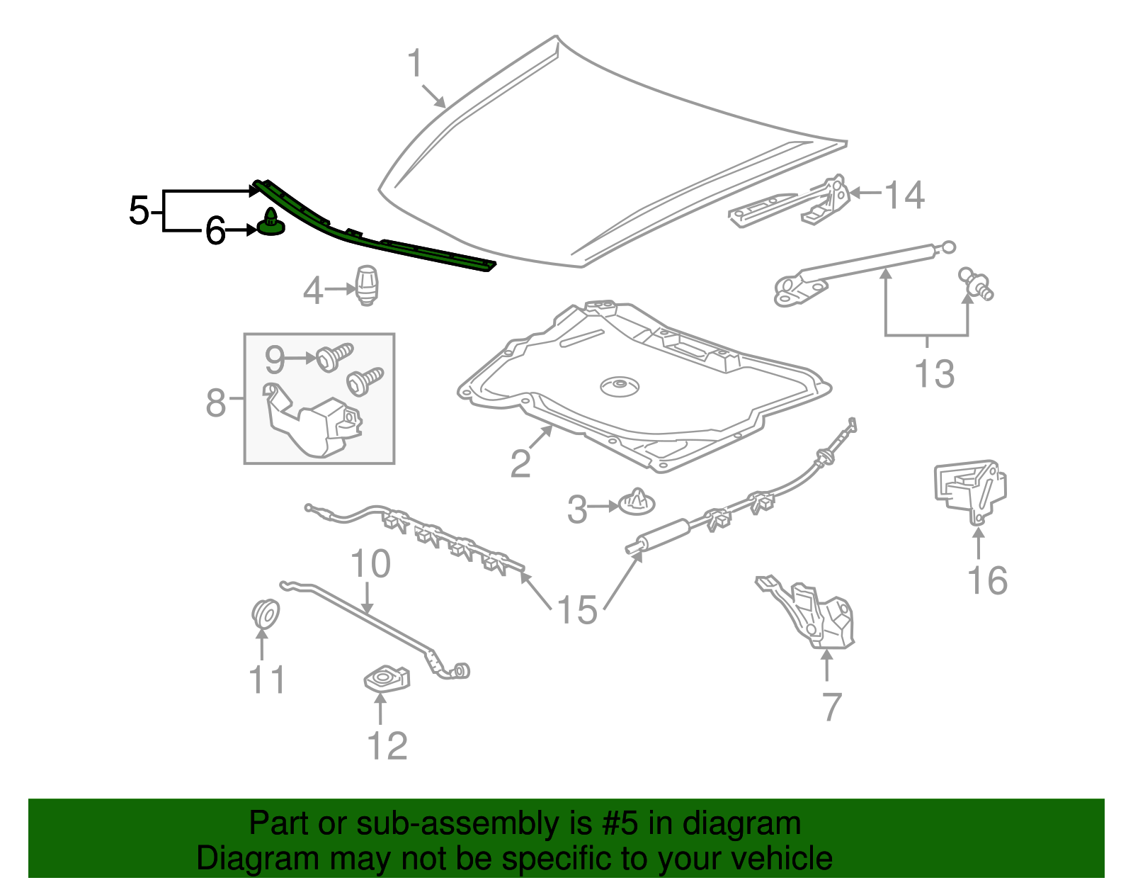 74148-TA0-A00 - Front Seal 2008-2012 Honda Accord | Honda Parts Online