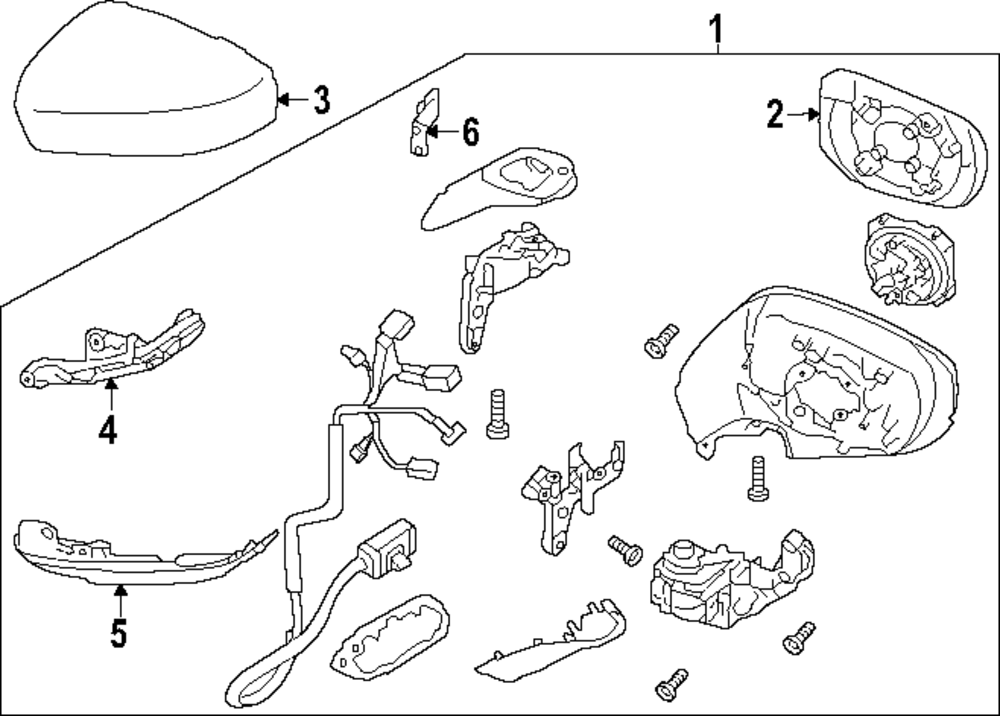 2024-2025 Subaru Mirror Assembly 91036FN700 | Subaru Parts Guys