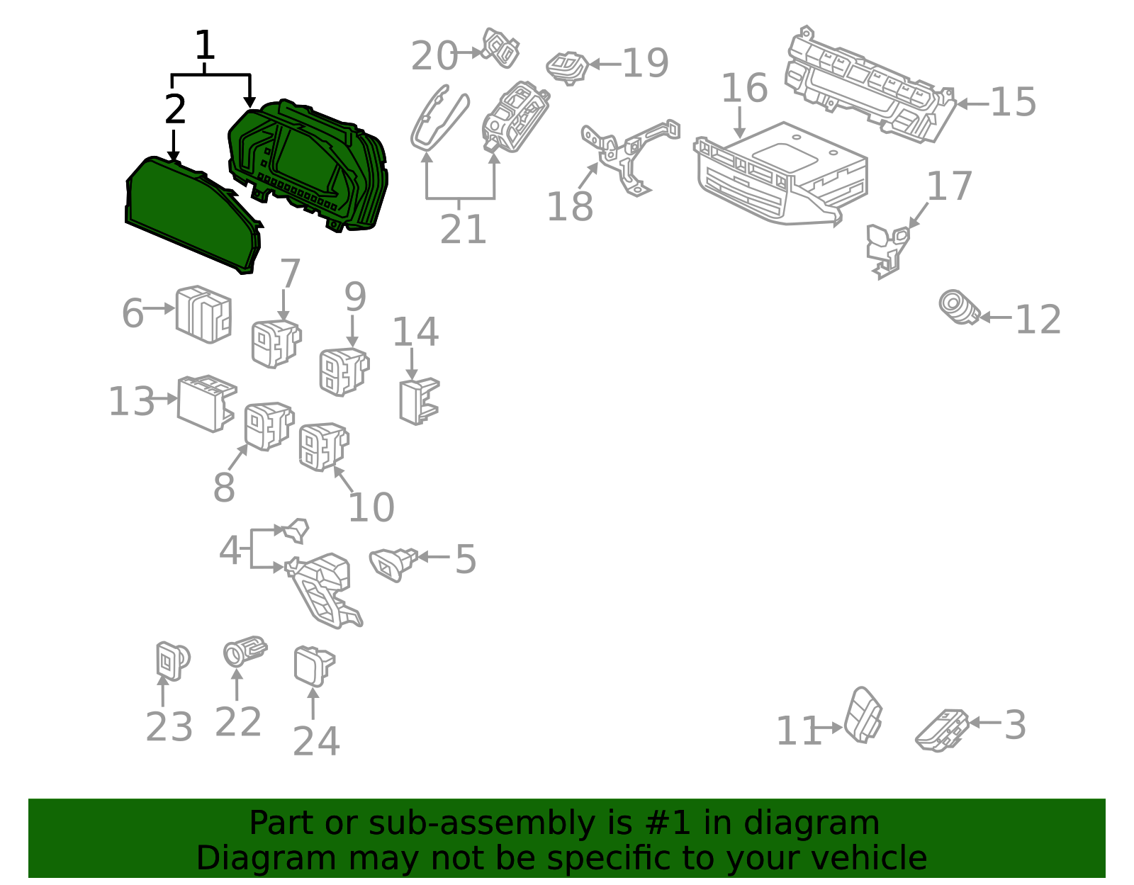 78100-THR-A44 - 2019 Honda Odyssey - Instrument Cluster | Honda Parts Cheap