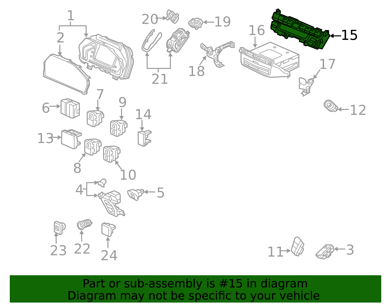 Original Dash Control Unit for 2021-2024 Honda Odyssey | OEM Part ...