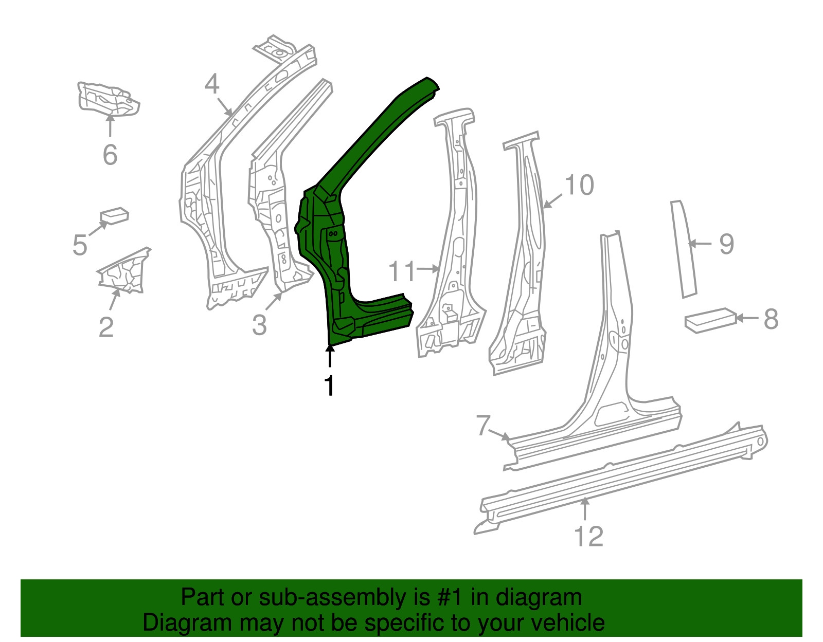 61132-02220 - Hinge Pillar 2009-2013 Toyota Corolla | Toyota San Diego ...