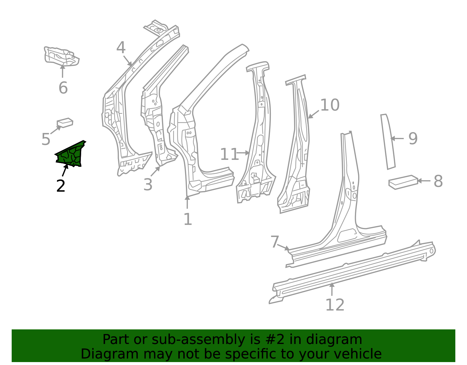 2009-2013 Toyota Corolla Side Panel 55713-02090 | MotorMotor
