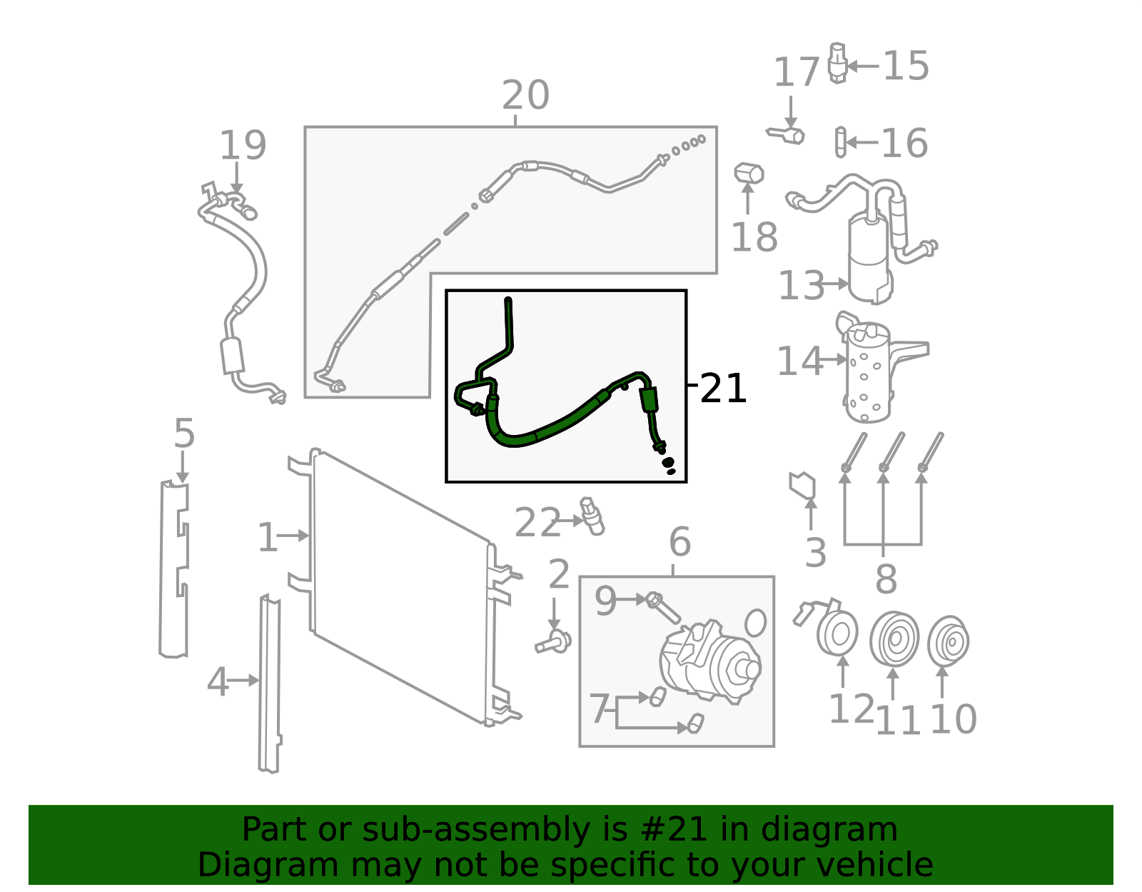 2007-2010 Ford A/C Refrigerant Discharge Hose 7C3Z-19972-F | OEM Parts ...