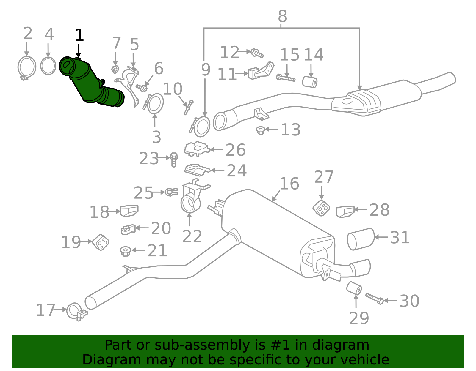 2019-2025 BMW Catalytic Converter 18-32-8-482-648 | BMW Parts Online Hub