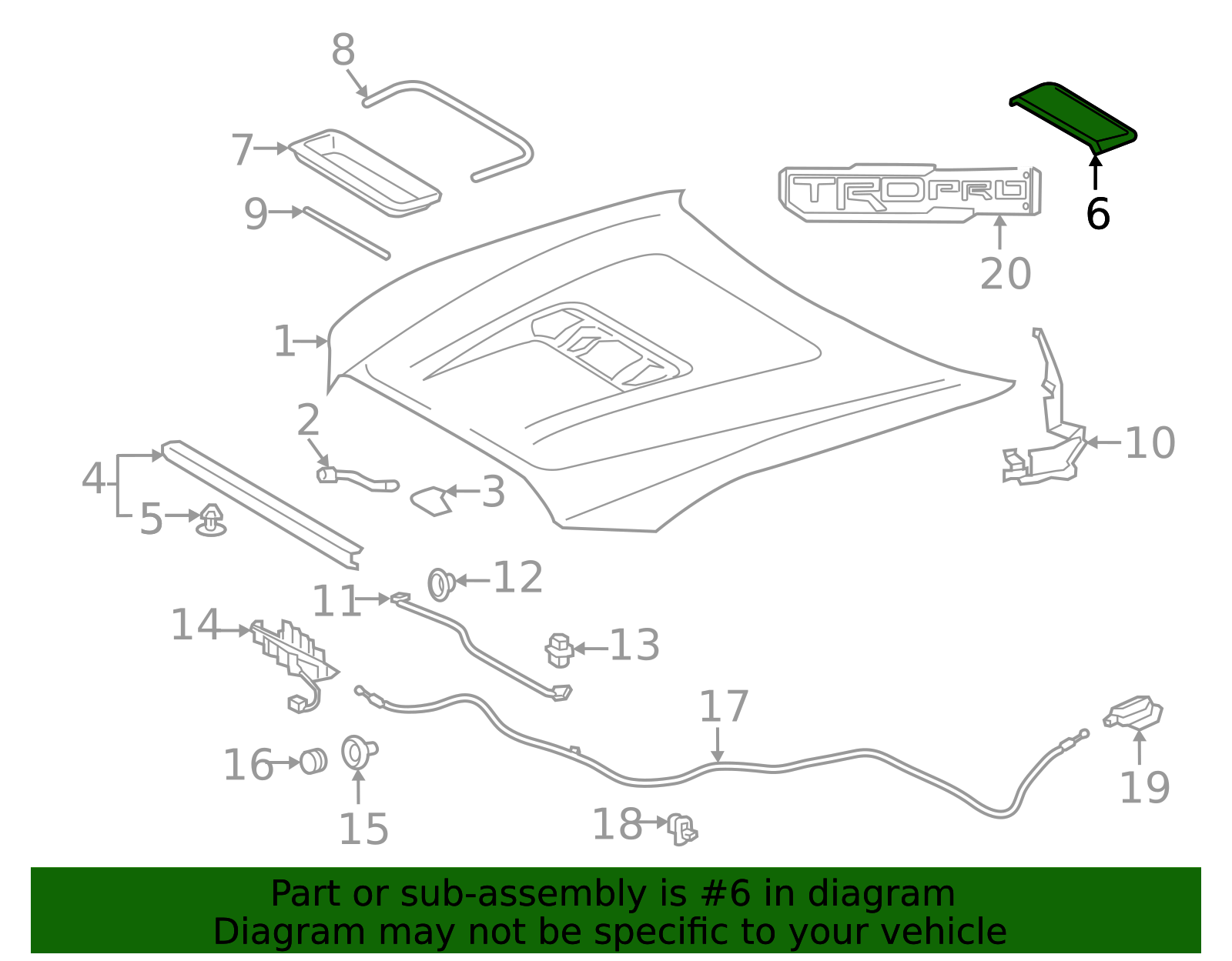 76181-04900 - High-Quality Hood Scoop for AutoNation Parts