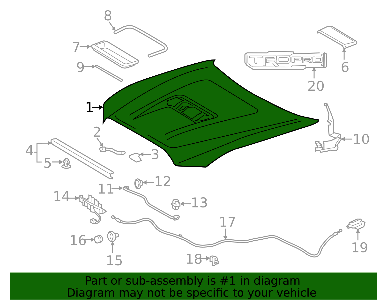 Buy Toyota Hood 53301-04230 | Longo Toyota Parts