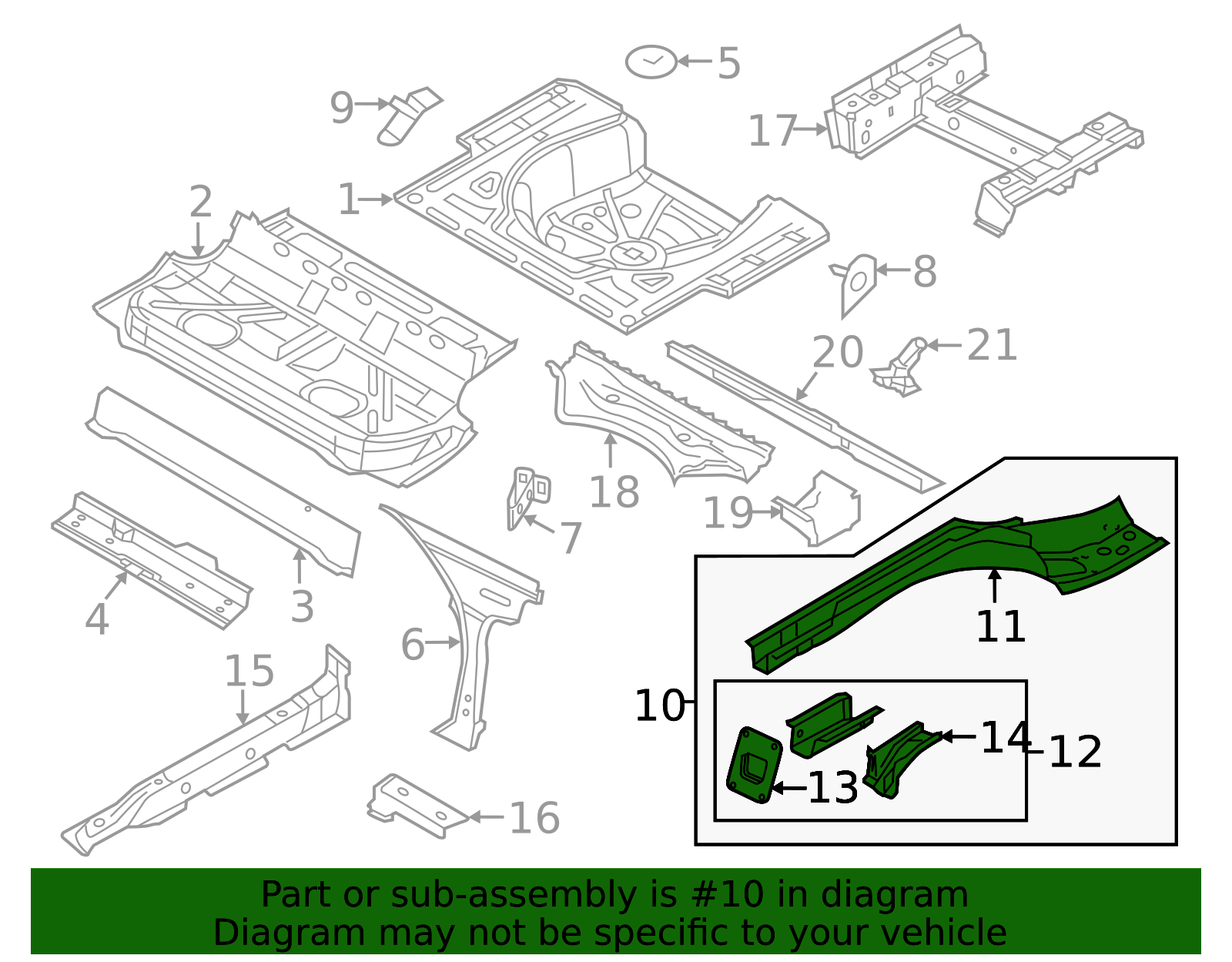 5C6-803-495 - High-Quality Frame Side Member Assembly for 2011-2018 ...
