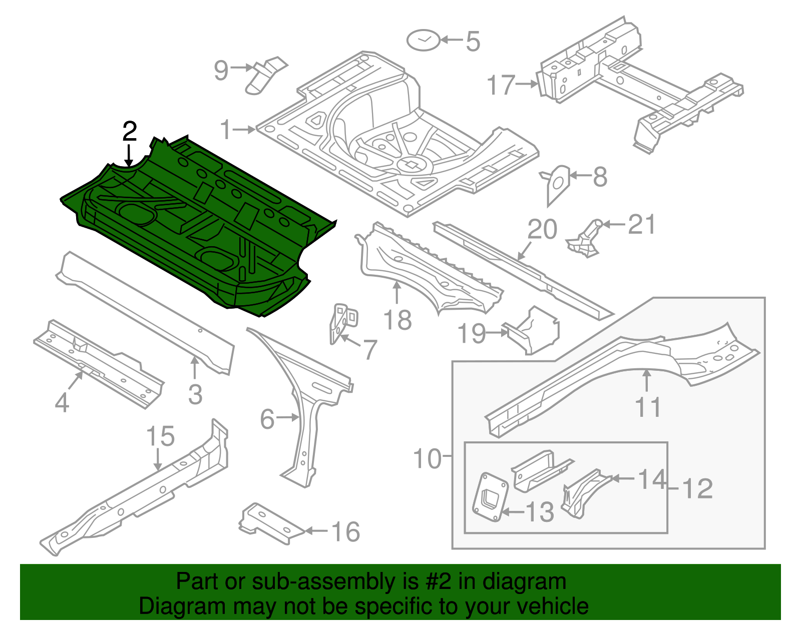 5C6-813-111-A - Floor Pan 2013-2018 Volkswagen Jetta | OEM VW Parts Haus