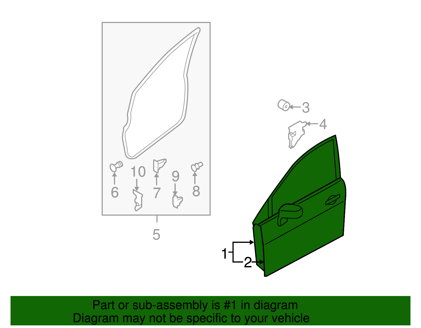 2007-2012 Nissan Versa Door Shell H0101-ZN9MA | QuirkParts