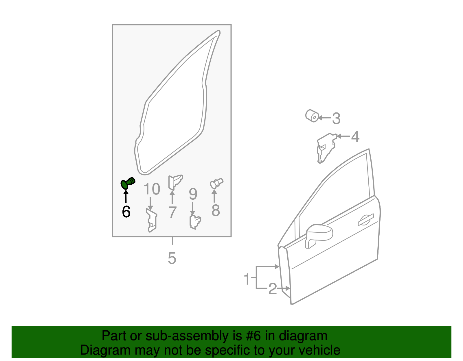 2007-2012 Nissan Versa Door Weather-Strip Clip 80850-89912 | Nissan ...