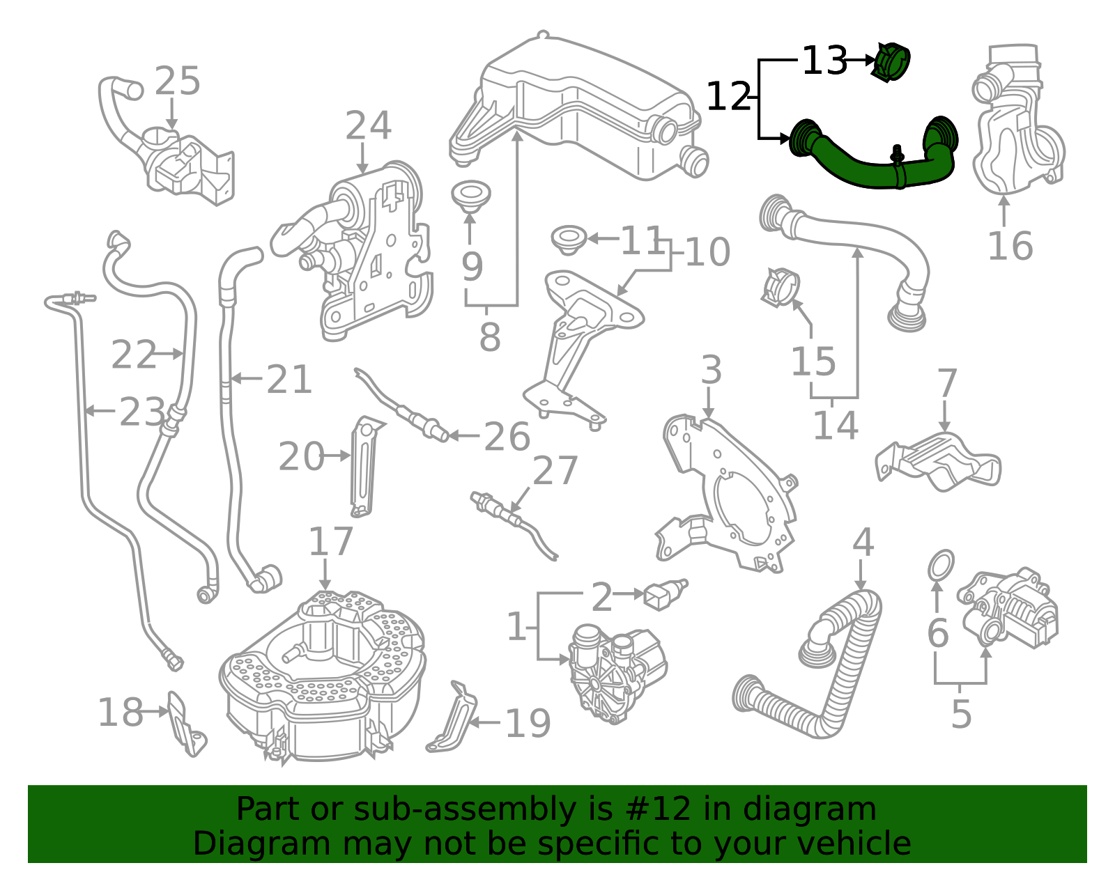 04E-131-149-G - Inlet Hose 2013-2016 Volkswagen Jetta | Volkswagen ...