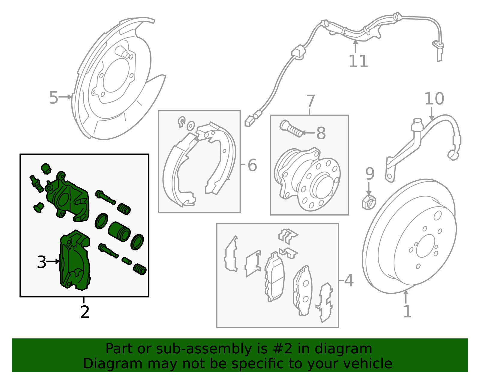26692VC002 - 2022-2024 Subaru WRX - Rear Caliper Assembly | Subaru Parts HQ