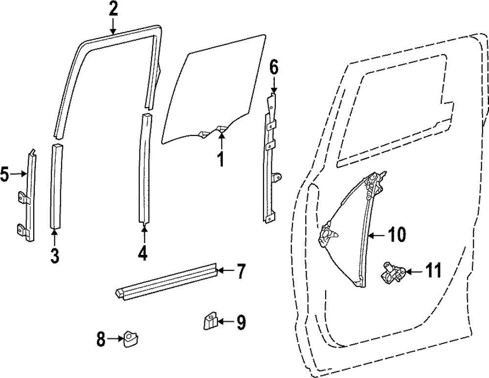 2022-2025 Toyota Tundra Glass Weather-Strip 68173-0C070 | Toyota Parts ...