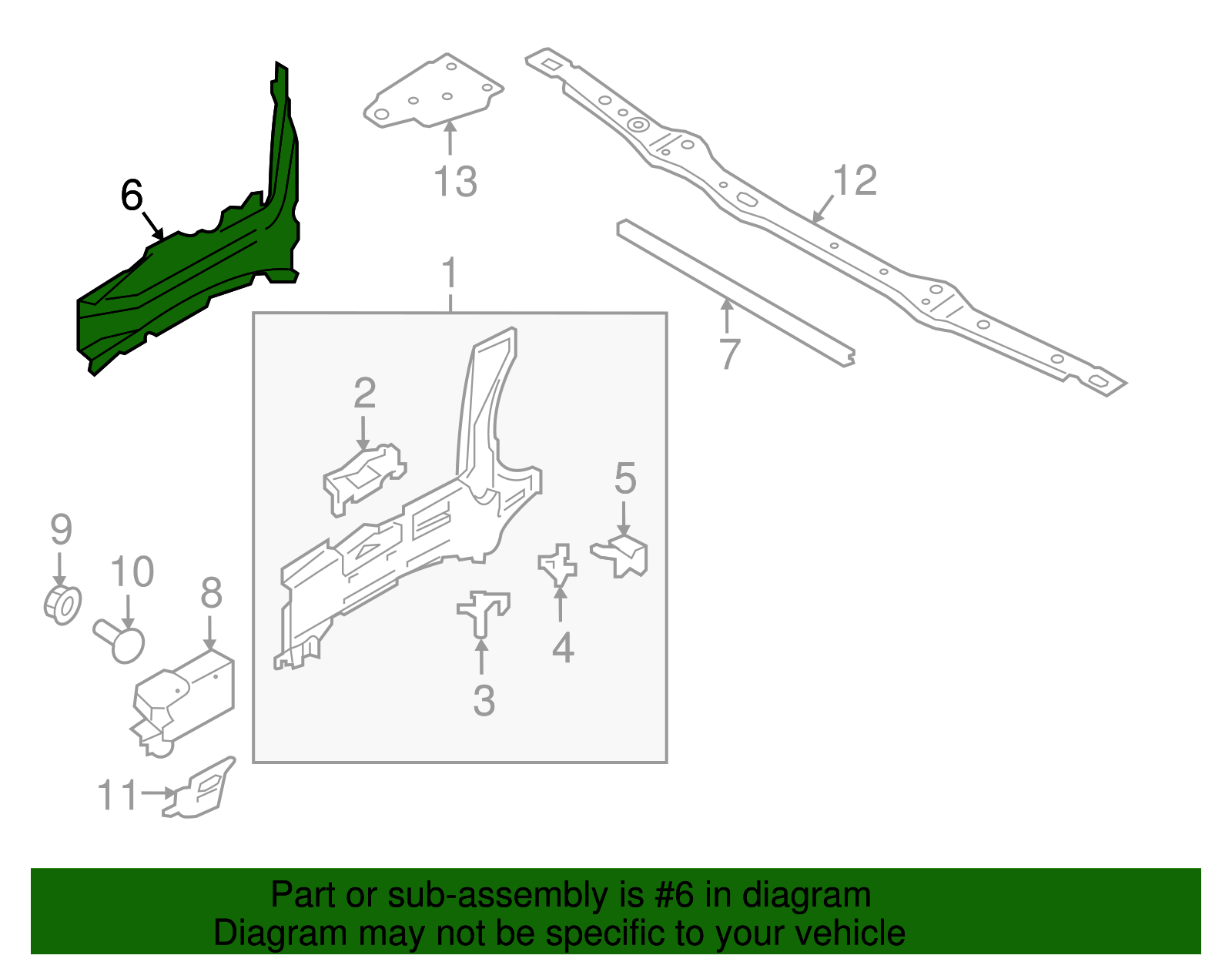 2016-2025 Volvo Outer Rail 32318566 | TascaParts.com