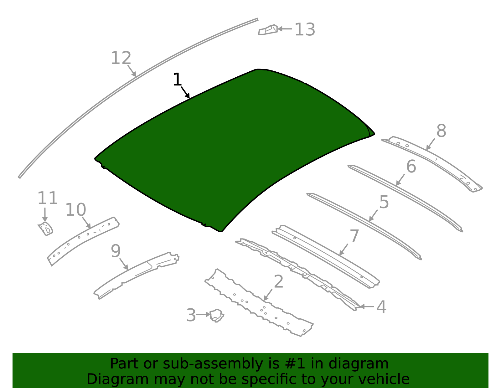 2021-2025 Nissan Altima Roof Panel 73112-6CA0A | My Nissan Part
