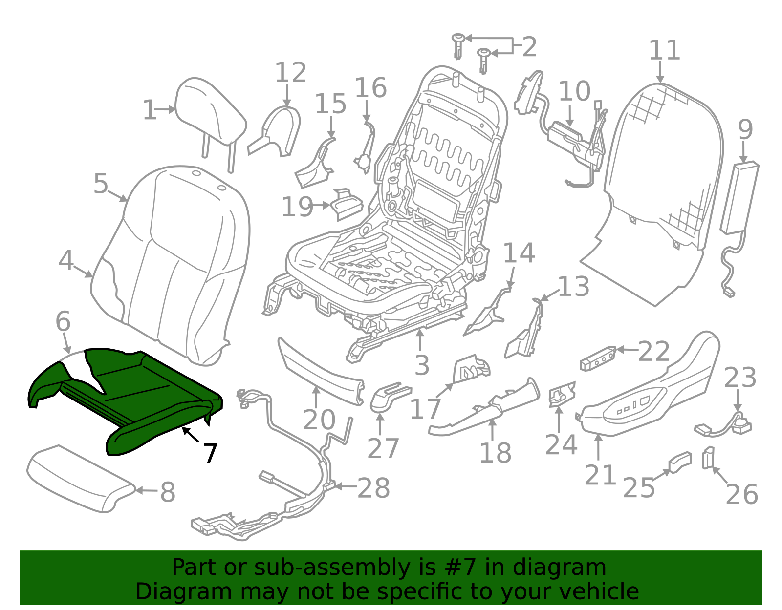 87370-6HE1D - Cushion Cover 2017 INFINITI Q50 | Official INFINITI Parts ...